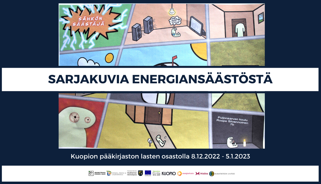 Sarjakuvia energiansäästöstä -näyttely Kuopion kaupunginkirjastossa 5.1 ...
